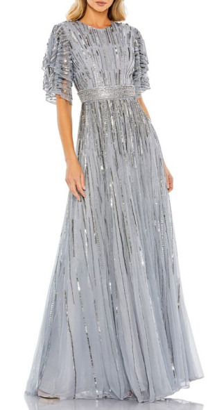 Mac Duggal - Fireworks Sequin Sheath Gown in Slate Blue at Nordstrom