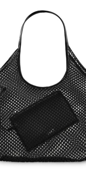 MANGO - Mesh Shopper Bag in Black