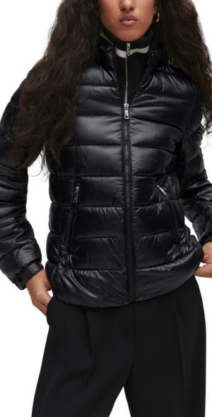 MANGO - Quilted Puffer Jacket in Black