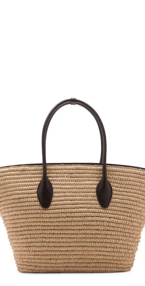 MANGO - Straw Tote Bag in Chocolate at Nordstrom