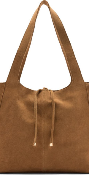 MANGO - Suede Shopper in Leather at Nordstrom
