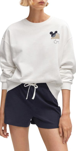 MANGO - x Disney Mickey Mouse Sweatshirt in White
