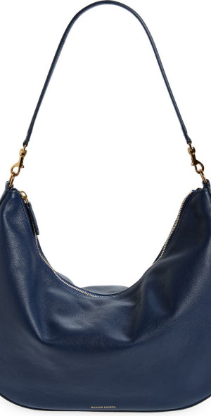 Mansur Gavriel - Swing Leather Hobo Bag in Blue at Nordstrom