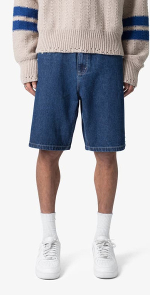 mnml - Studded Denim Shorts in Blue