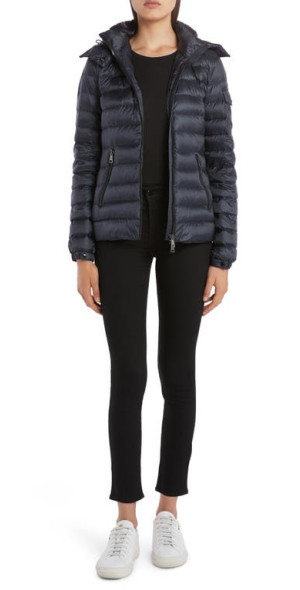 Moncler - Bleu Hooded Lightweight Down Jacket in Navy at Nordstrom