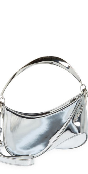 MUGLER - Spiral Mirror Finish Shoulder Bag in Chrome at Nordstrom