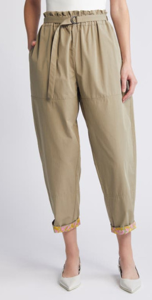 NACKIYÈ - x Liberty London Sultan Cotton Pants in Sage-Optimist