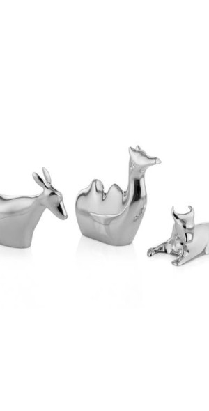 Nambé - Animals 3-Piece Mini Nativity Set in Silver at Nordstrom