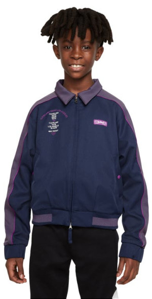 Nike - Kids' LeBron James Dri-FIT Oversize Track Jacket in Midnight ...