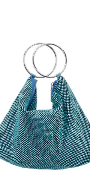 Nina - Crystal Mesh Bag in Air Blue at Nordstrom