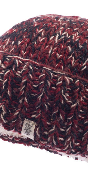 Nirvana Designs - Marbled Rib Fold Beanie in Burgundy at Nordstrom