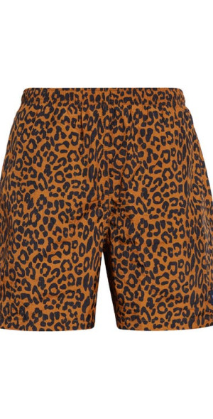 Noah - Leopard Print Nylon Swim Trunks