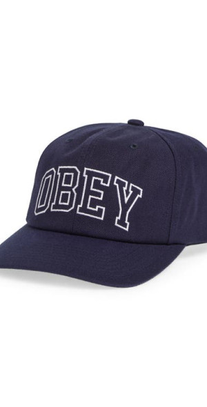 Obey - Academy Twill Baseball Cap in Navy