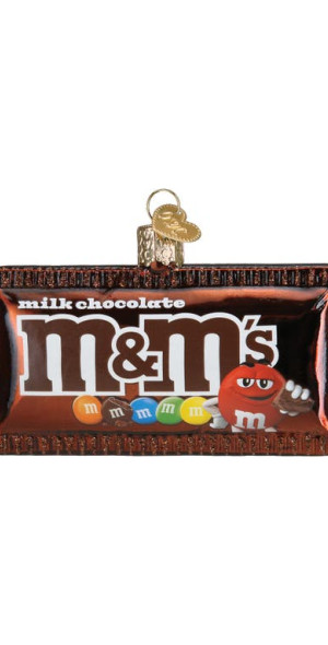 Old World Christmas - M&M's® Milk Chocolate Glass Ornament in Brown ...