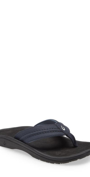 OluKai - Hokua Flip Flop in Blue Depth Fabric