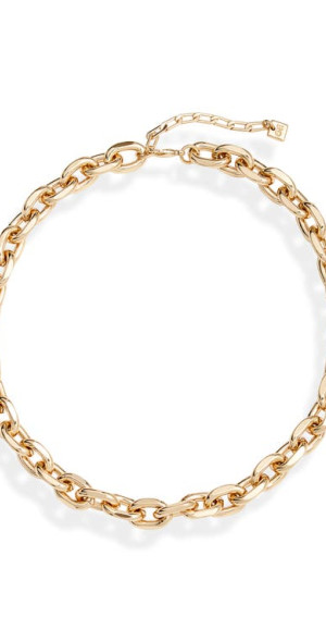 Open Edit - Faceted Chain Link Necklace in Gold