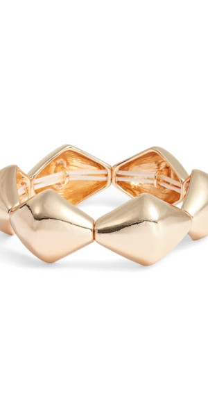 Open Edit - Metal Pyramid Stretch Bracelet in Gold at Nordstrom