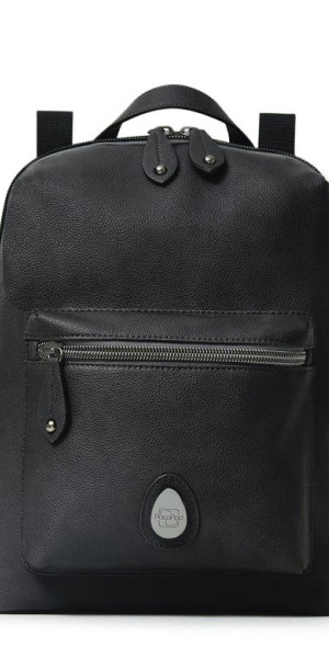PacaPod - Hartland Faux Leather Convertible Diaper Backpack in Black at ...