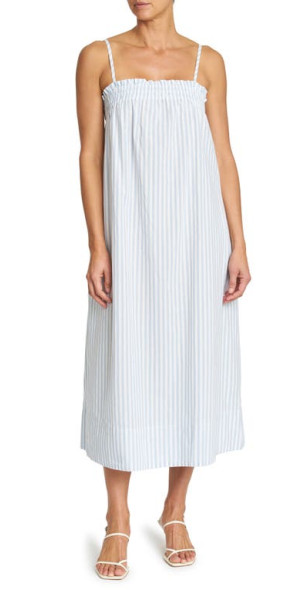 Pistola - Farrah Stripe Stretch Cotton Sundress in Blue Mist Stripe at ...