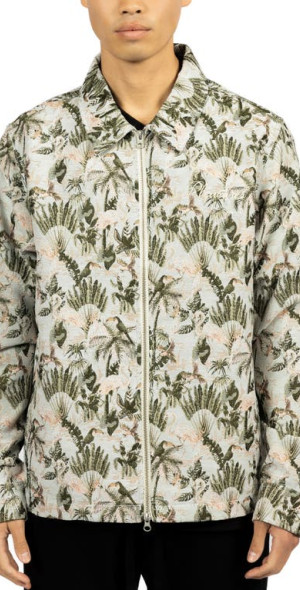 PLEASURES - Parrot Jacquard Zip Work Jacket in Grey at Nordstrom