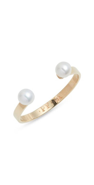 Poppy Finch - Baby Freshwater Pearl Open Ring in 14Kyg at Nordstrom