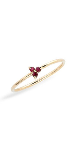 Poppy Finch - Ruby Trio Ring in Yellow Gold at Nordstrom