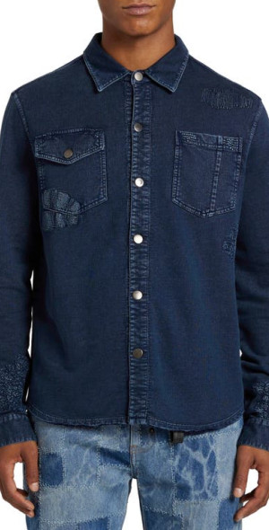PRPS - Completion Corduroy Button-Up Shirt in Navy at Nordstrom