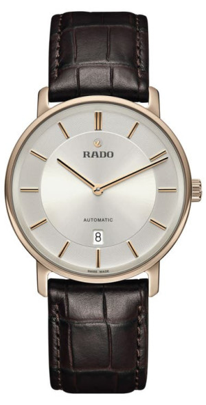 RADO - DiaMaster Automatic Leather Strap Watch, 41mm in Silver
