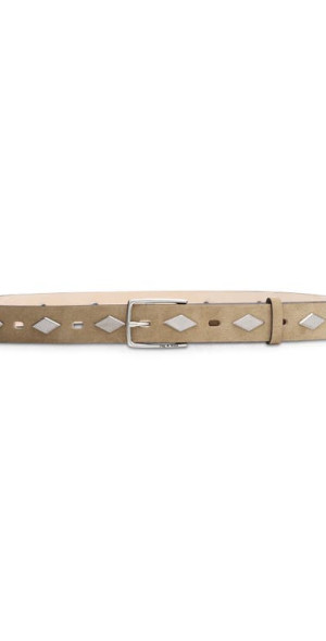 rag & bone - River Studded Suede Belt in Lightsand
