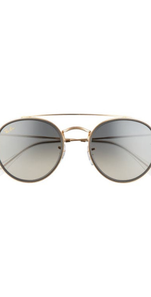 Ray-Ban - 51mm Aviator Gradient Lens Sunglasses in Legend Gold /Grey ...