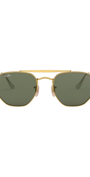 Ray-Ban - 51mm Polarized Square Sunglasses in Gold Green