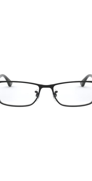 Ray-Ban - Unisex 53mm Rectangular Optical Glasses in Shiny Black at ...