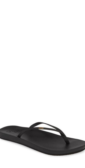 Reef - Cushion Bounce Slim Flip Flop in Black