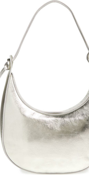 Reformation - Medium Rosetta Shoulder Bag in Tumbled Silver at Nordstrom
