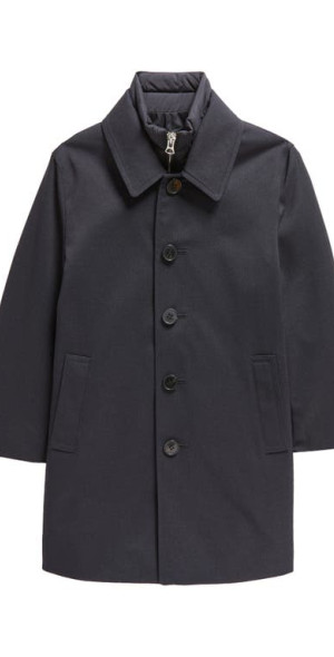 Reiss - Kids' Perrin Jr. Trench Coat with Quilted Bib Inset in Navy at ...