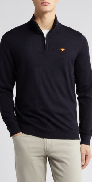 Reiss - x McLaren Formula 1 Team Collection Hatch Quarter Zip Wool ...
