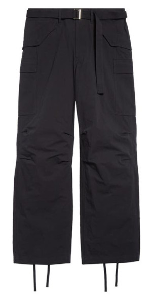 Sacai - Belted Ripstop Cargo Pants in Black at Nordstrom
