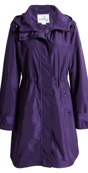 Sam Edelman - Storm Hooded Rain Jacket in Dark Orchid