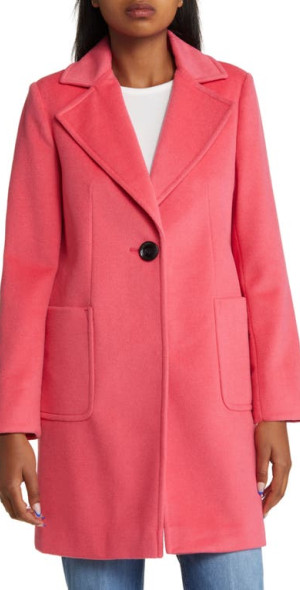 Sam Edelman - Wool Blend Blazer Coat in Rose Quartz