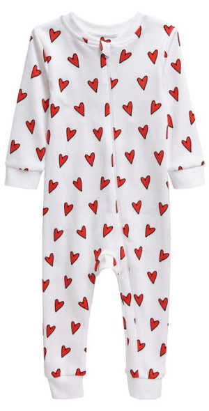 SAMMY + NAT - SAMMY + NAT Print Fitted One-Piece Pima Cotton Pajamas in ...