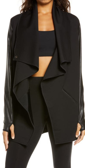 SPANX® - SPANX Faux Leather Convertible Jacket in Very Black