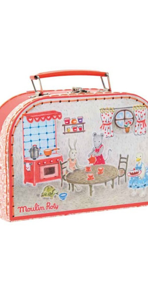 Speedy Monkey - Tea Party Suitcase in Red