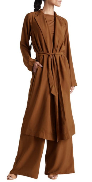 Splendid - x Kate Young Wrap Coat in Walnut at Nordstrom