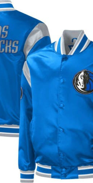 STARTER - Men's Starter Blue Dallas Mavericks Force Play Satin Full ...