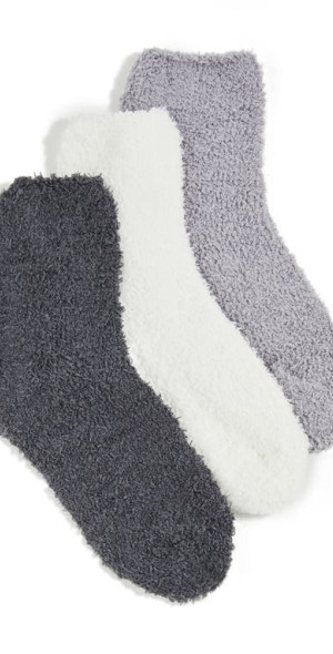 Stems - 3-Pack Lounge Ankle Socks in Ivory/Grey/Charcoal at Nordstrom
