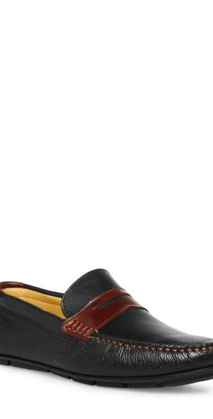 Steve Madden - Tatem Penny Loafer in Black/Brown at Nordstrom