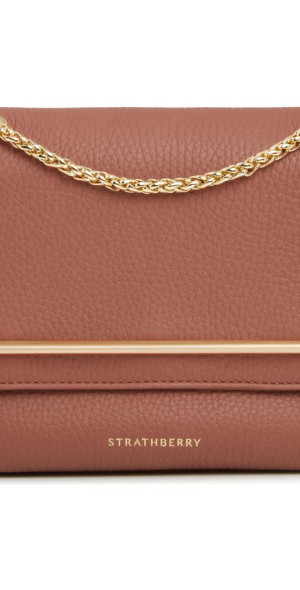 Strathberry - Mini East/West Leather Soft Crossbody Bag in Sienna at ...