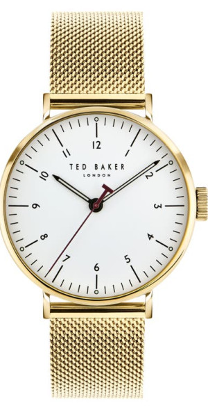 Ted Baker London - Howden Mesh Strap Watch, 41mm in Gold/Cream Gold at ...