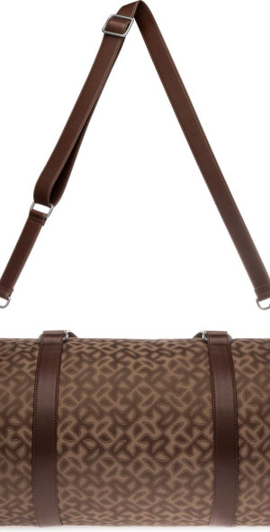 TELFAR - Large Monogram Jacquard Duffle Bag in Chocolate Monogram at ...