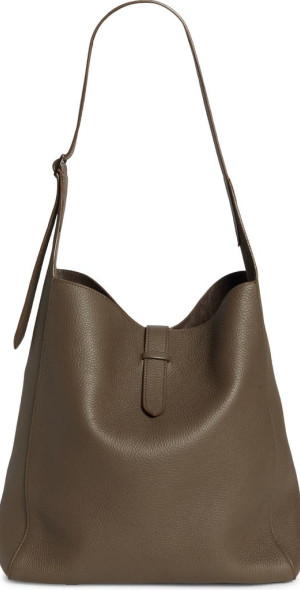 The Row - Blake Leather Hobo Bag in Elephant at Nordstrom